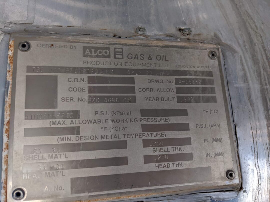 36" Sweet Glycol Dehy Package 1415psi - OTG - On The Ground Oilfield ...